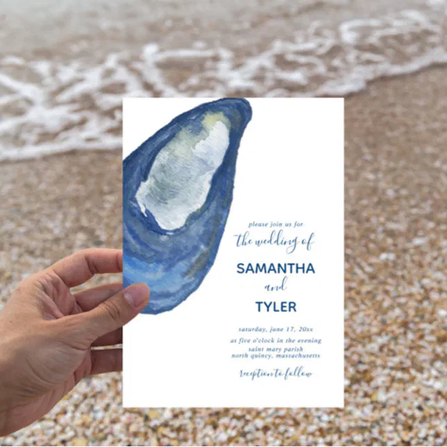 Watercolor Seashell Invitation | Zazzle