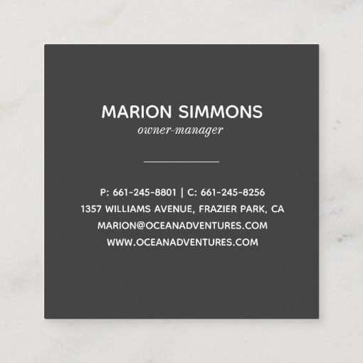 Watercolor Shark Square Business Card | Zazzle