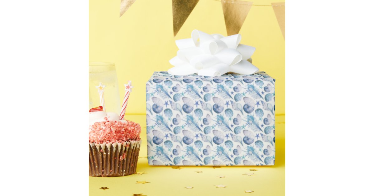Watercolor Shells Wrapping Paper | Zazzle