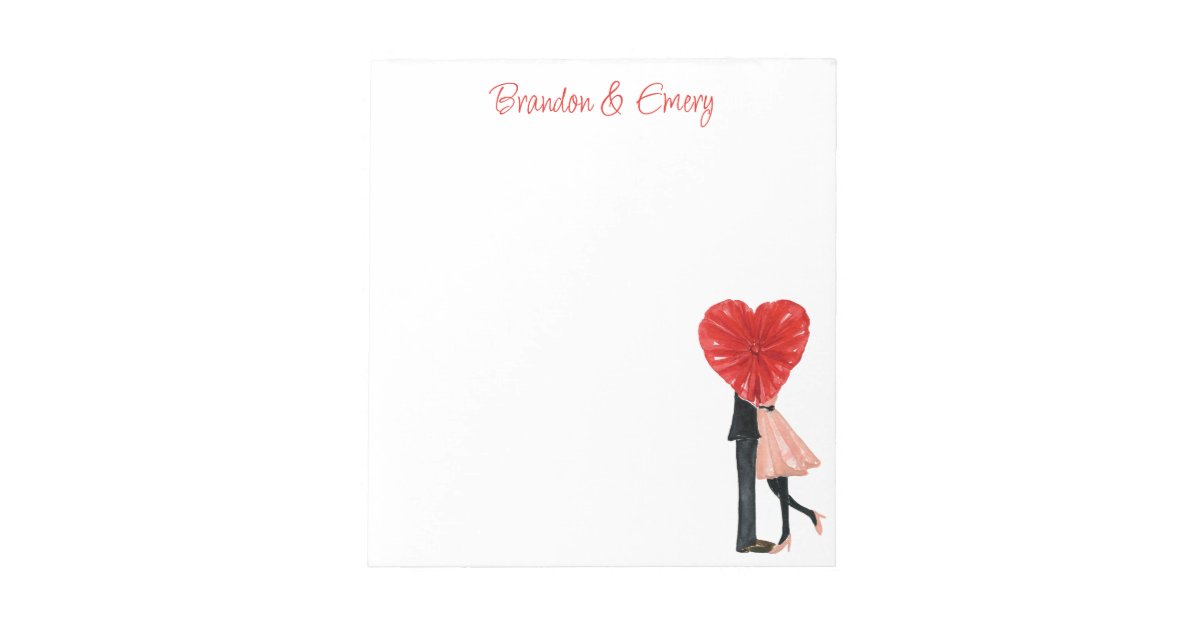 Watercolor Shopping Fashion Girl Couple Notepad | Zazzle