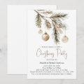 Watercolor Simple Neutral Christmas Party Invitation | Zazzle