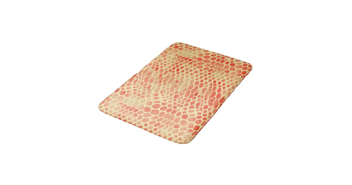 Watercolor Snake Print Bath Mat | Zazzle