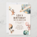 Watercolor Space Birthday Invitation | Zazzle