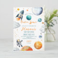Watercolor Space Galaxy Birthday Invitation | Zazzle