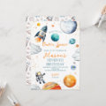 Watercolor Space Galaxy Birthday Invitation | Zazzle