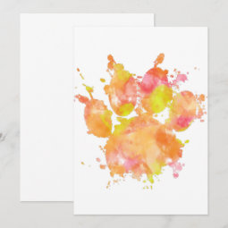 Watercolor Splash Dog Paw Print | Zazzle