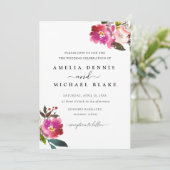 Watercolor Spring Floral Wedding Invitation | Zazzle
