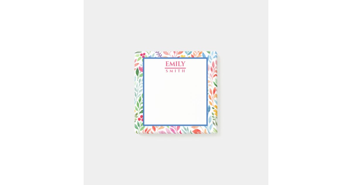Watercolor Spring Flowers Post-it Notes | Zazzle