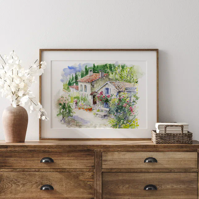Watercolor Spring Summer Garden Poster | Zazzle