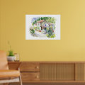 Watercolor Spring Summer Garden Poster | Zazzle