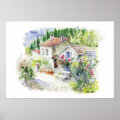 Watercolor Spring Summer Garden Poster | Zazzle