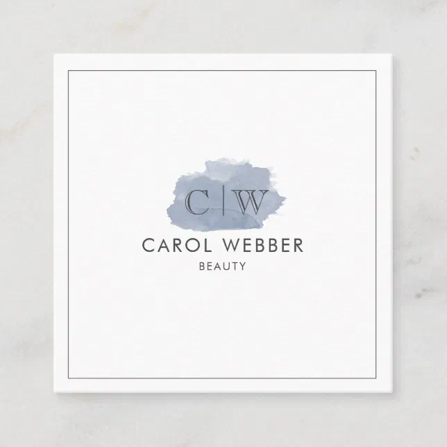 Watercolor Square Business Cards | Zazzle