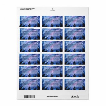 Watercolor Starry Night Sky Label | Zazzle