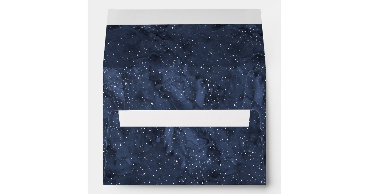 Watercolor Starry Skies Envelope | Zazzle