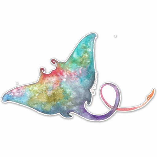 Watercolor Stingray Decal | Zazzle