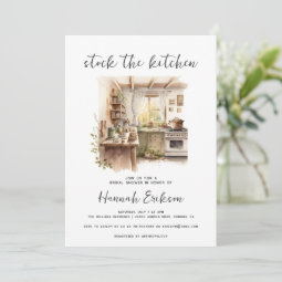 Watercolor Stock The Kitchen Bridal Shower Invitation | Zazzle
