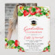 Watercolor Strawberries and Flowers Graduation Invitation | Zazzle