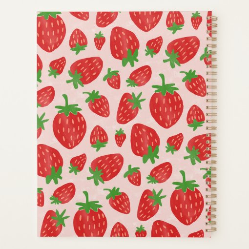 Watercolor Strawberries Planner | Zazzle