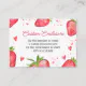 Watercolor Strawberry Customized Enclosure Card | Zazzle