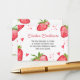 Watercolor Strawberry Customized Enclosure Card | Zazzle