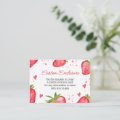 Watercolor Strawberry Customized Enclosure Card | Zazzle