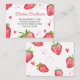 Watercolor Strawberry Customized Enclosure Card | Zazzle