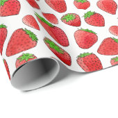 Watercolor Strawberry Wrapping Paper | Zazzle