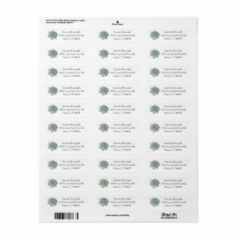Watercolor Succulent Cactus Mint Green Label | Zazzle