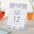 Watercolor Succulent Cactus Wedding Table Number Pedestal Sign | Zazzle