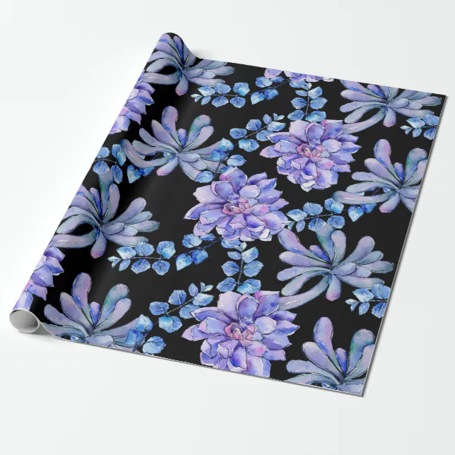 Watercolor Succulent Plants Wrapping Paper | Zazzle
