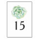watercolor succulent wedding table number | Zazzle