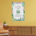 Watercolor Succulents Wedding Welcome Poster | Zazzle