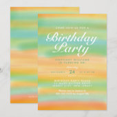 Watercolor Summer Sunset Birthday Party Invite | Zazzle