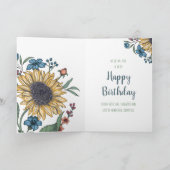 Watercolor Sunflower Birthday Card | Zazzle