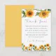 Watercolor Sunflower Garden Floral Neutral Gender Thank You Card | Zazzle