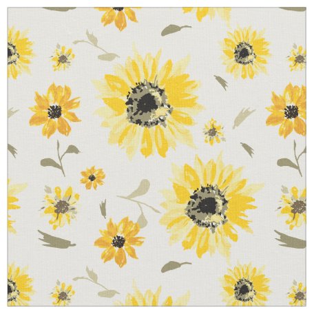 sunflower pattern fabric | Zazzle