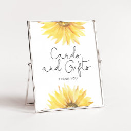 Watercolor sunflower watercolor cards and gifts poster | Zazzle