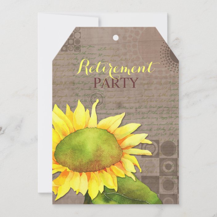 Watercolor Sunflowers Retirement Party Invitation | Zazzle.com