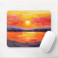 Watercolor Sunset Mousepad | Zazzle