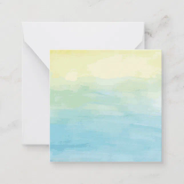 Watercolor Sunset Note Card | Zazzle
