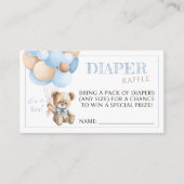 Watercolor teddy bear diaper raffle ticket cards | Zazzle