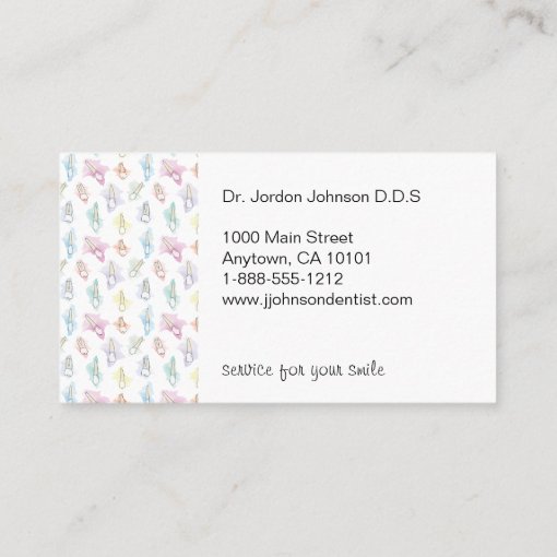 Watercolor Teeth Dental Practice Business Card | Zazzle