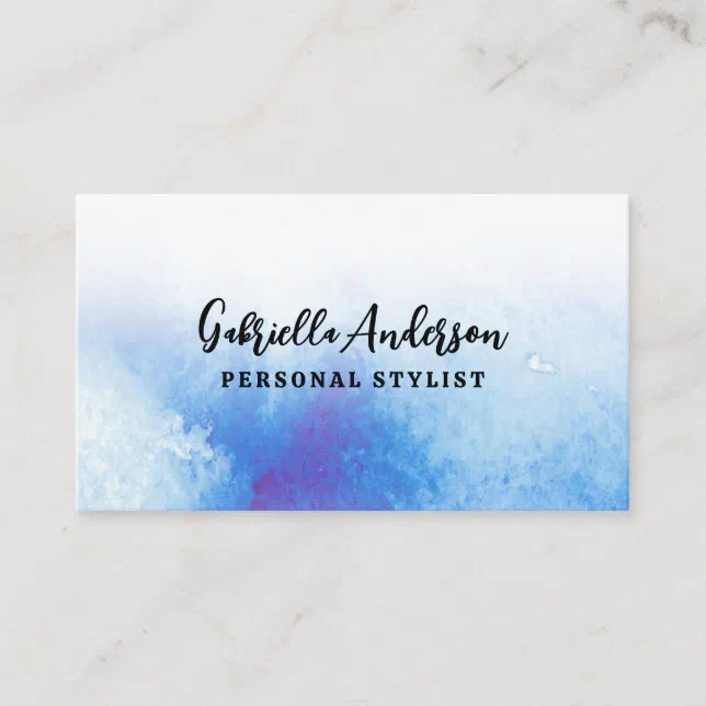 Watercolor Texture Background Business Card | Zazzle