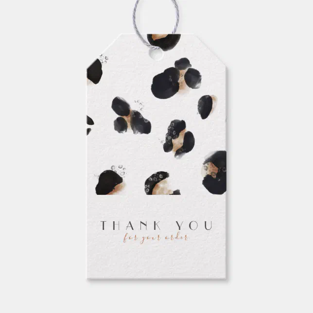Watercolor | Thank you | Leopard print Gift Tags | Zazzle
