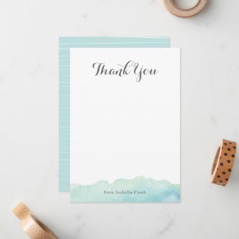 Watercolor Thank You Note Cards | Zazzle