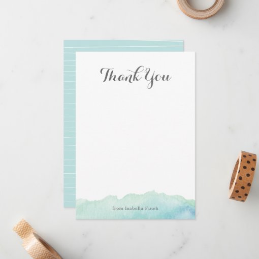 Watercolor Thank You Note Cards | Zazzle