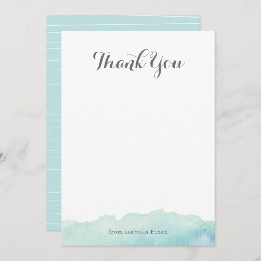 Watercolor Thank You Note Cards | Zazzle