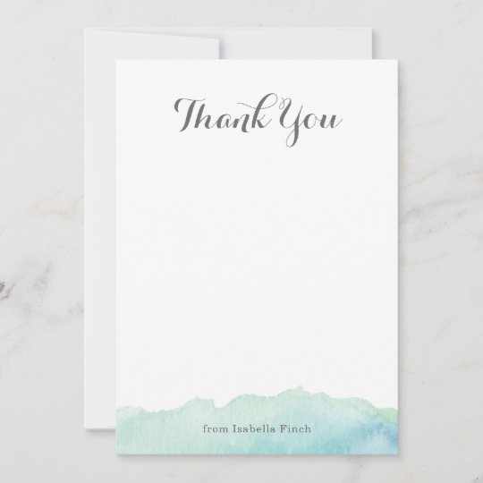 Watercolor Thank You Note Cards | Zazzle.com