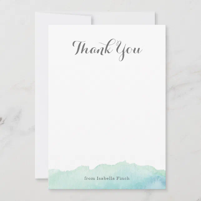 Watercolor Thank You Note Cards | Zazzle