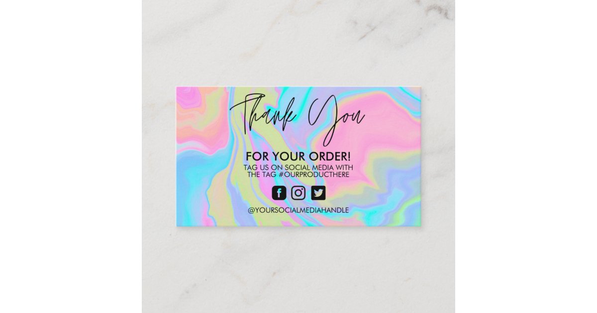 Watercolor Thank You Paint Splatter Business Card | Zazzle